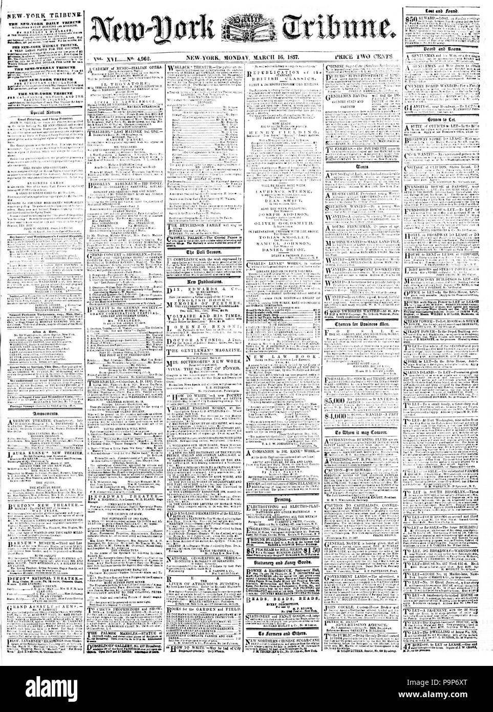 New york daily tribune hi-res stock photography and images - Alamy