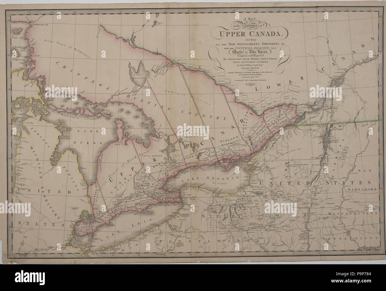 A map of the province of Upper Canada describing all the settlements ...