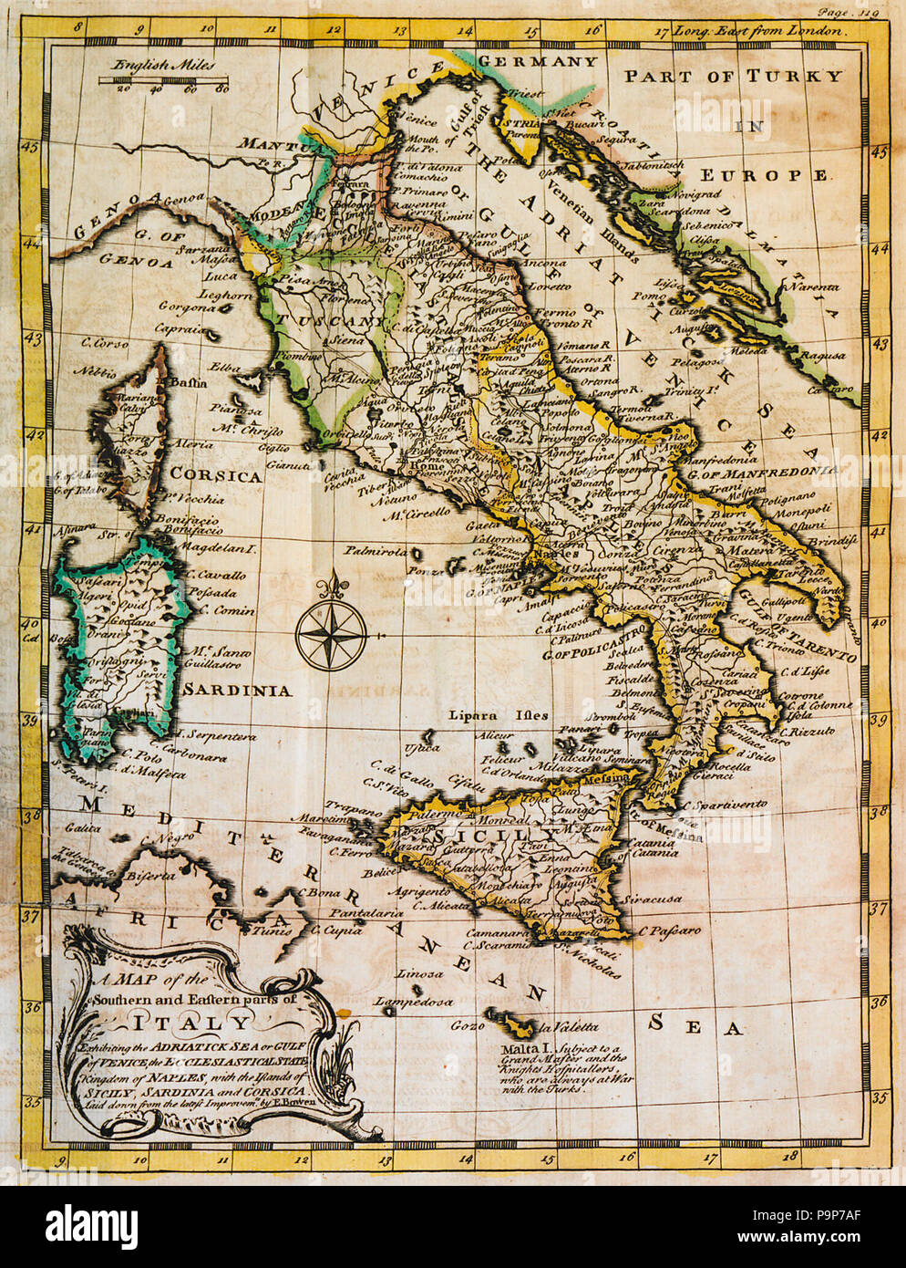 A map of the southern and eastern parts of Italy - Thompson Charles ...