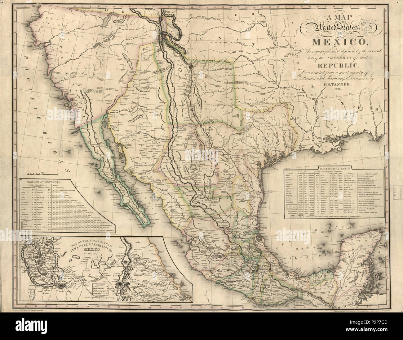 Mexico reference map hi-res stock photography and images - Alamy