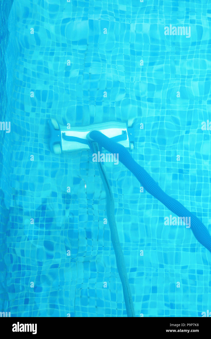 Process of Cleaning Underwater with Manual Swimming Pool Vacuum Cleaner ...
