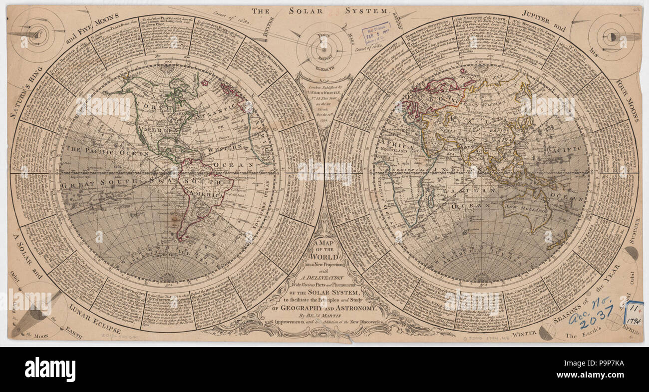 A map of the world on a new projection with a delineation of the ...