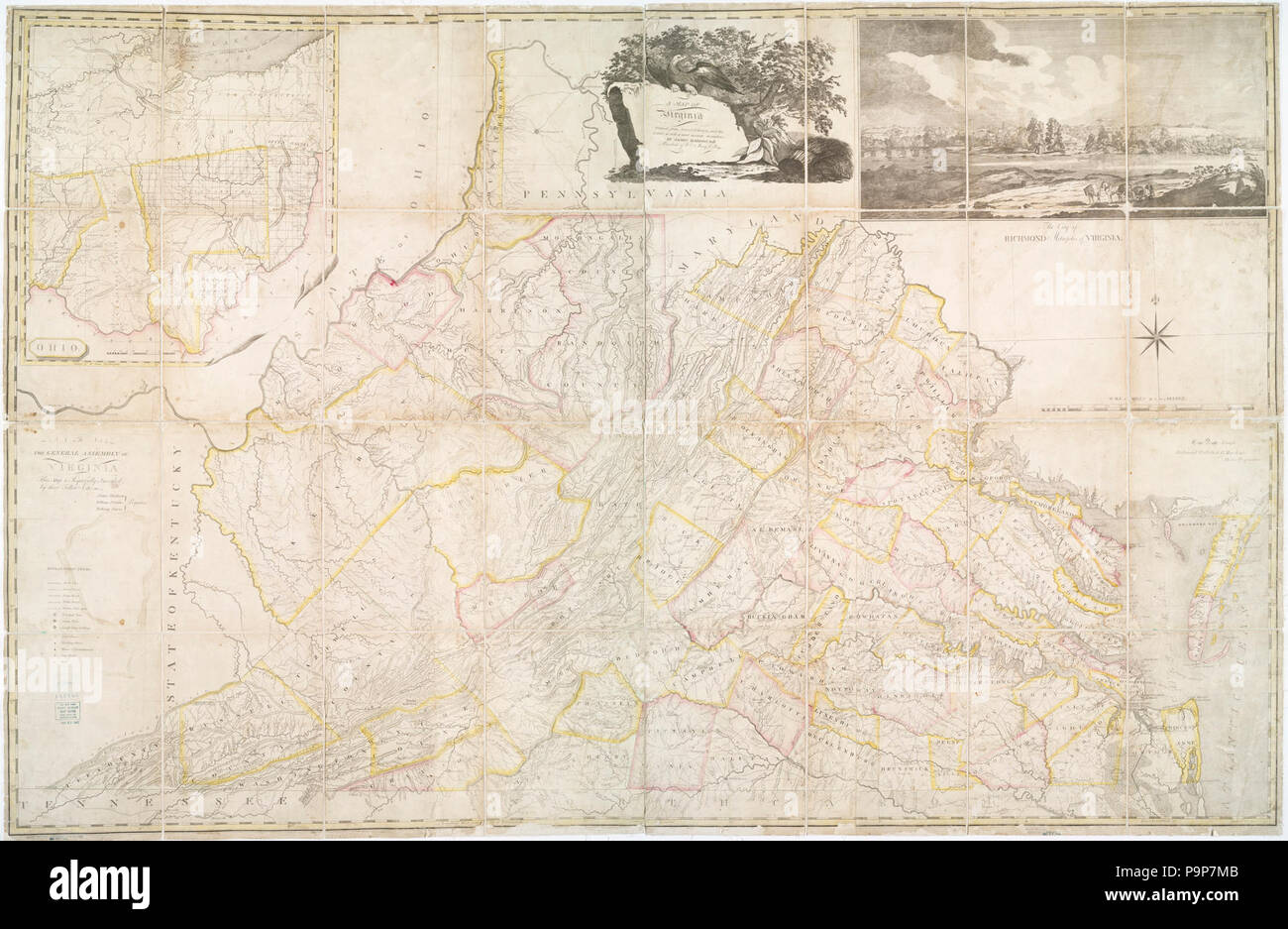 A map of Virginia - formed from actual surveys, and the latest as well ...