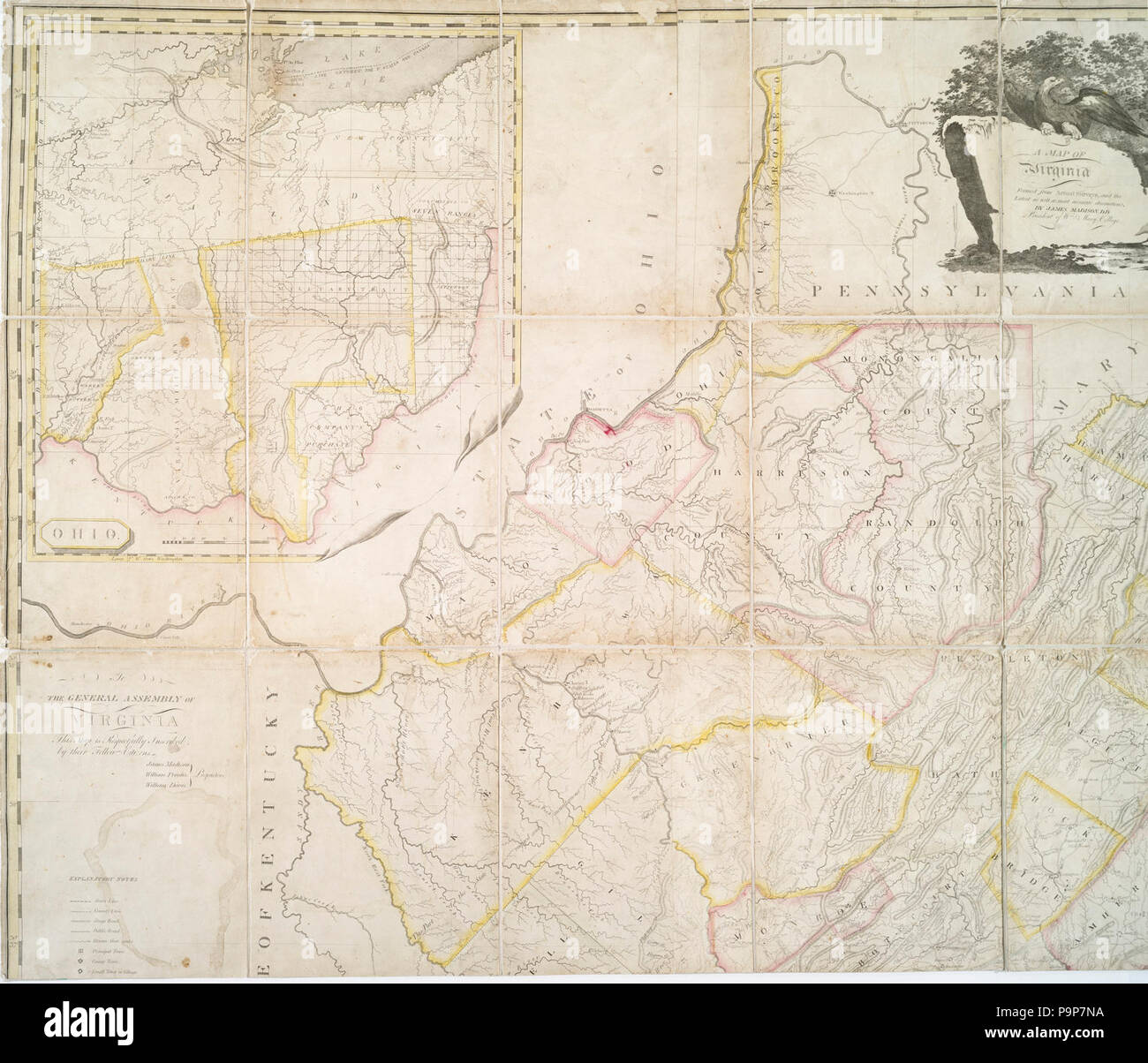 A map of Virginia - formed from actual surveys, and the latest as well ...