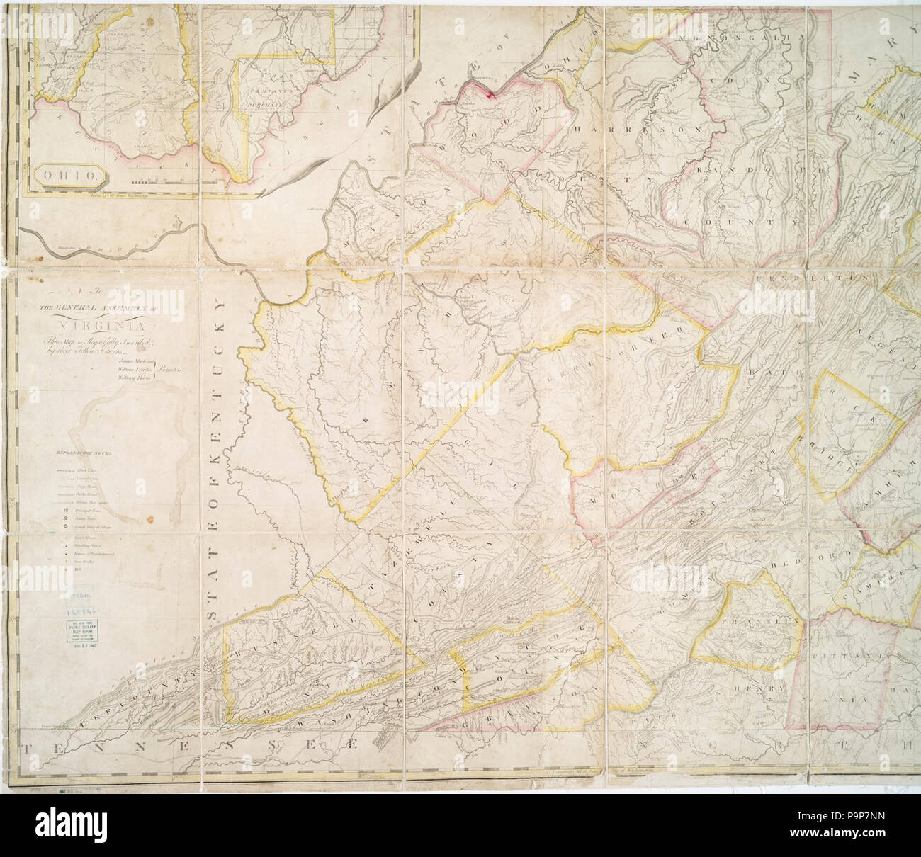 A map of Virginia - formed from actual surveys, and the latest as well ...