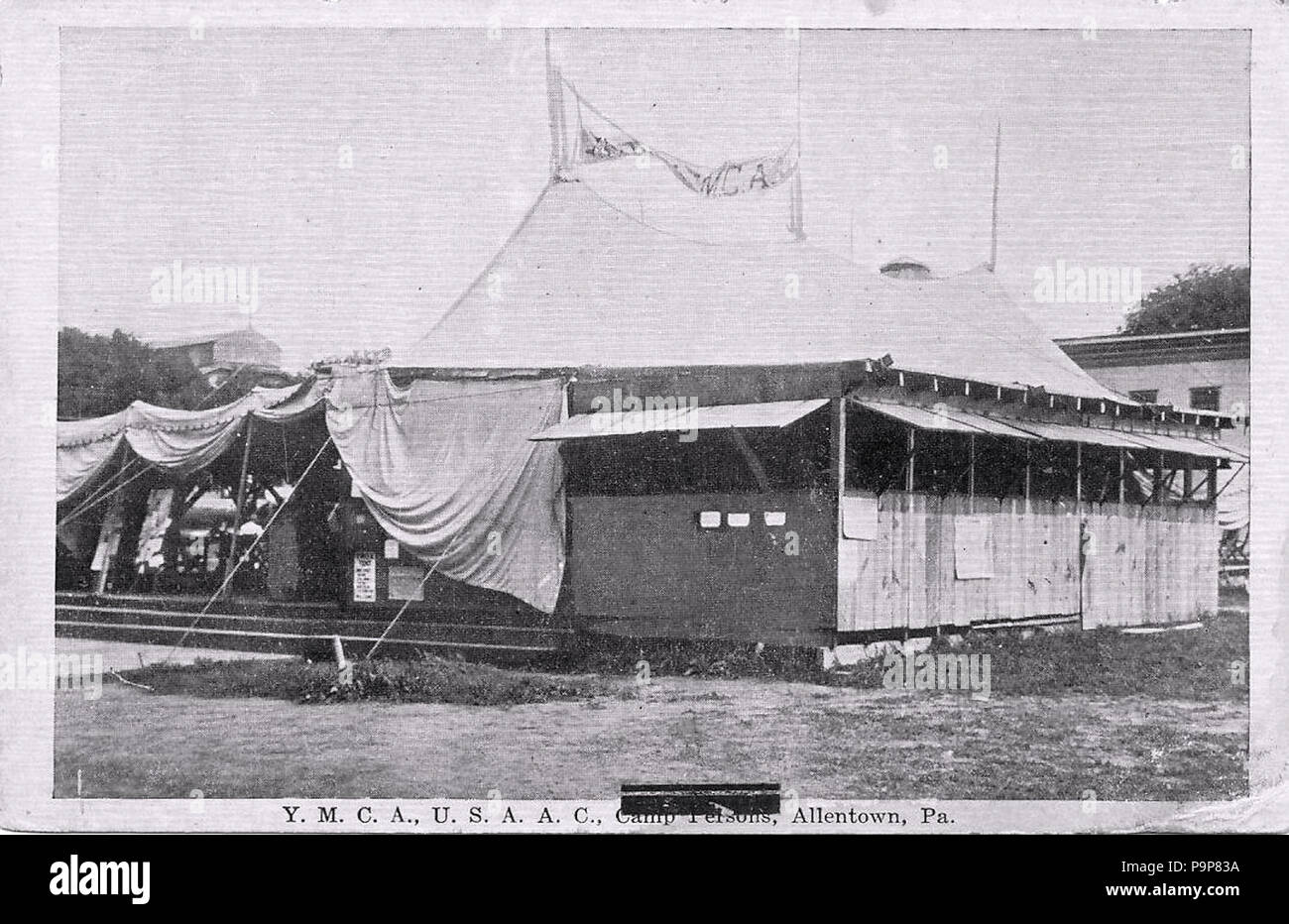 37 1918 - YMCA Tent - Camp Crane - Allentown PA Stock Photo - Alamy