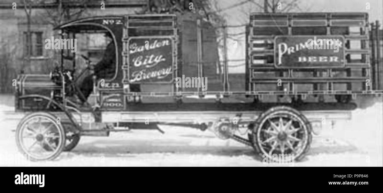 37 1918 White Beer Wagon Abresch body for Primator Brewery Stock Photo ...