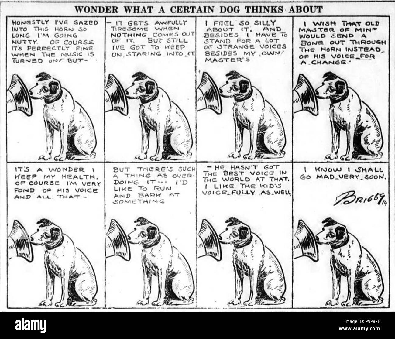 38 1919 Clare Briggs Cartoon Nipper Victor Phonograph Stock Photo - Alamy