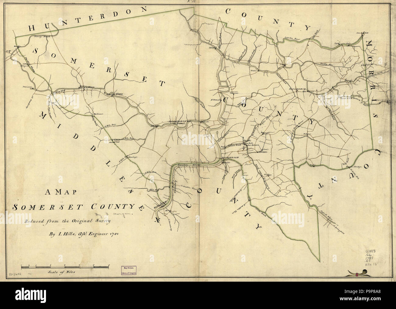 Somerset county map hi-res stock photography and images - Alamy