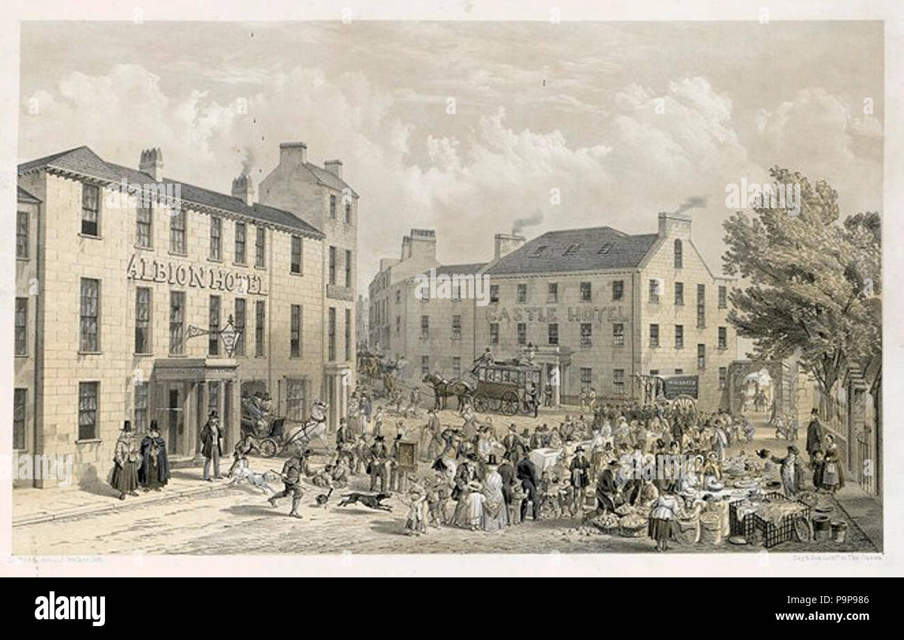 A market day in Bangor Stock Photo - Alamy