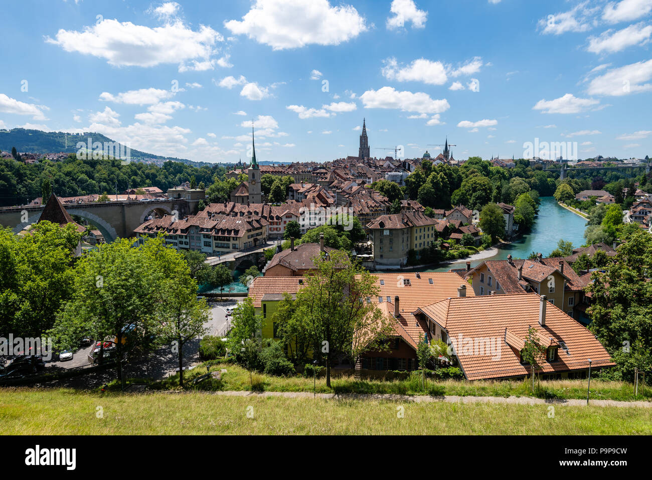 Bern, the capital city of Switzerland, is built around a crook in the ...