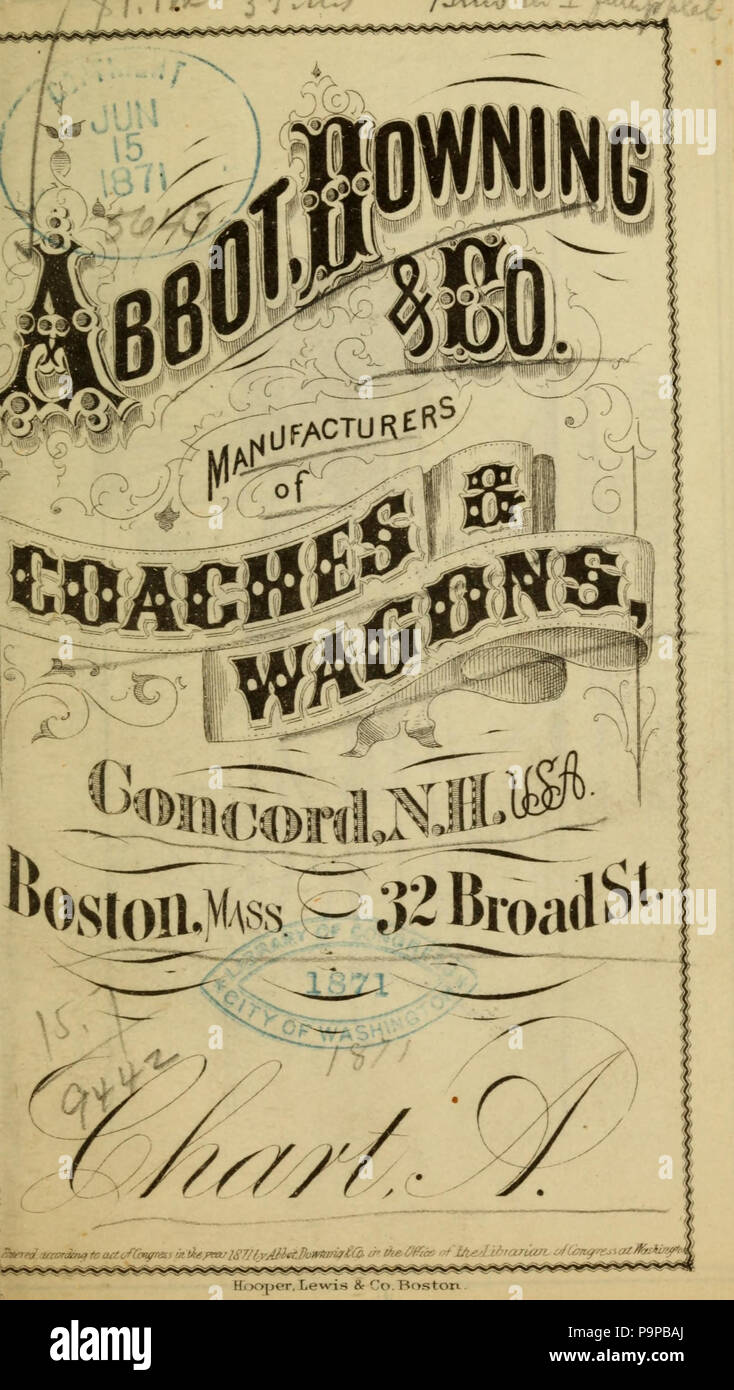 95 Abbot, Downing 1871 catalog Chart A Stock Photo - Alamy
