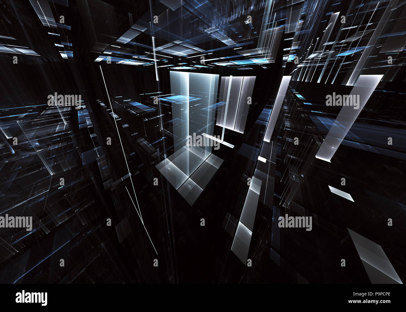 Abstract technology 3D illustration Stock Photo - Alamy