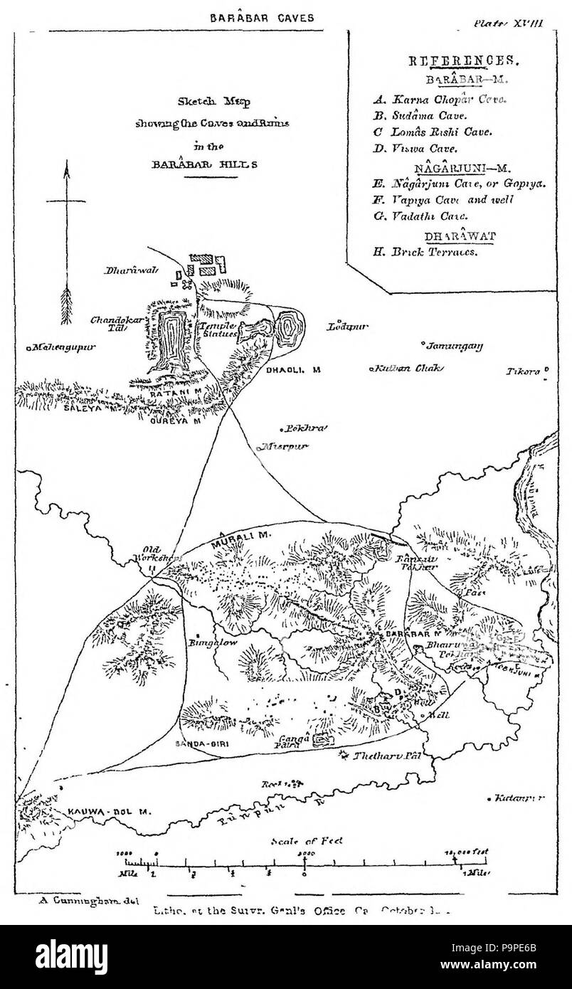 184 Barabar caves plan Stock Photo - Alamy