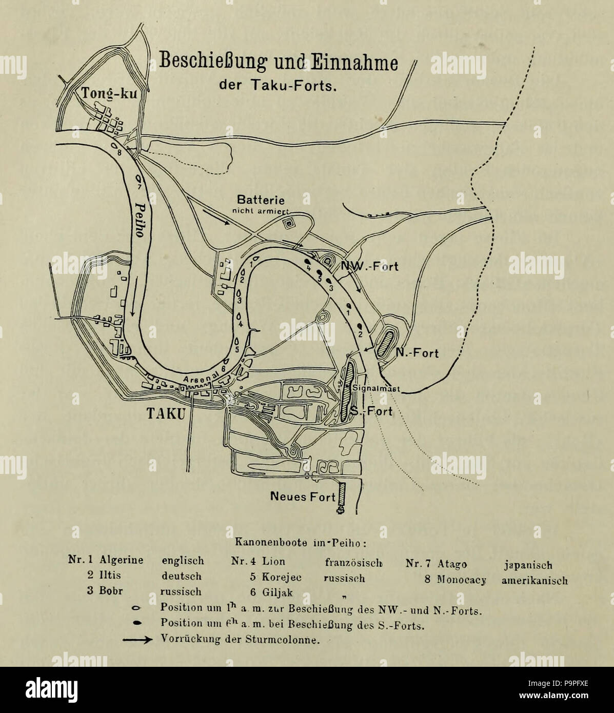 The capture of the forts at taku hi-res stock photography and images ...