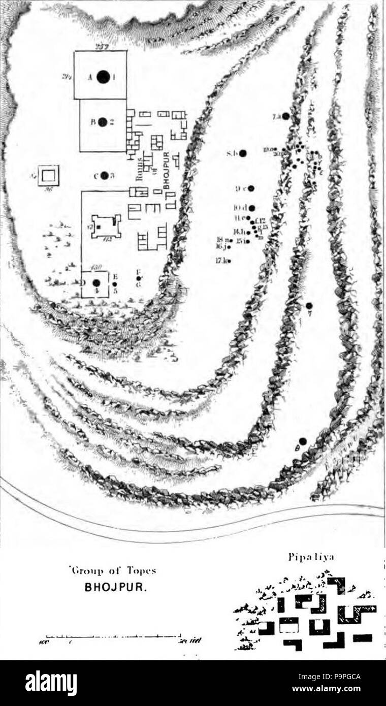 200 Bhojpur stupas map Stock Photo - Alamy