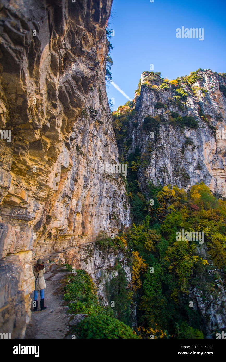 europe, greece, epiros, zagorohoria, monodendri, vikos, gordge Stock ...