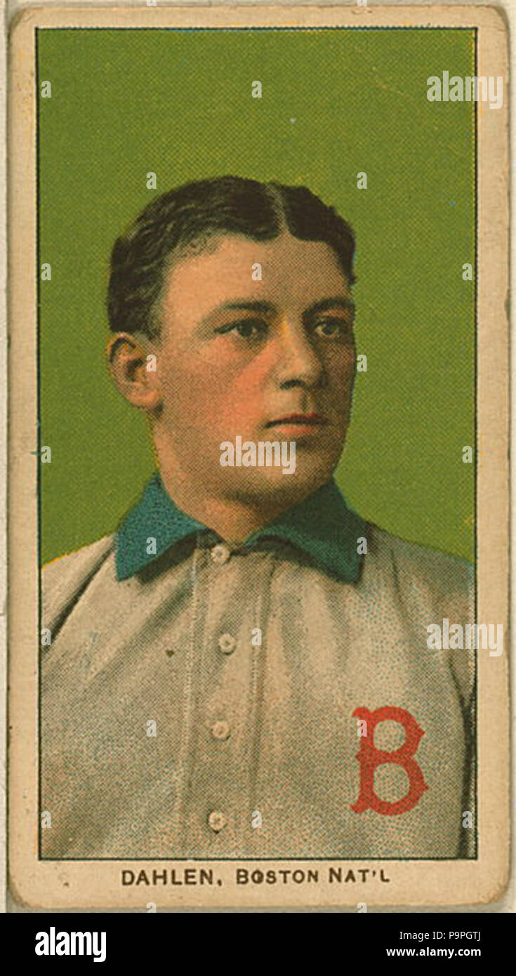 . Baseball card of Bill Dahlen, an early 20th century American baseball ...