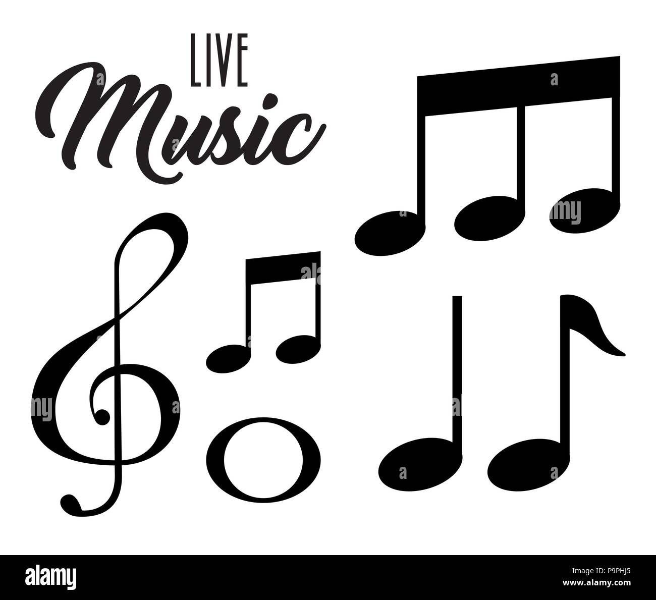 live music notes patern vector illustration design Stock Vector Image ...