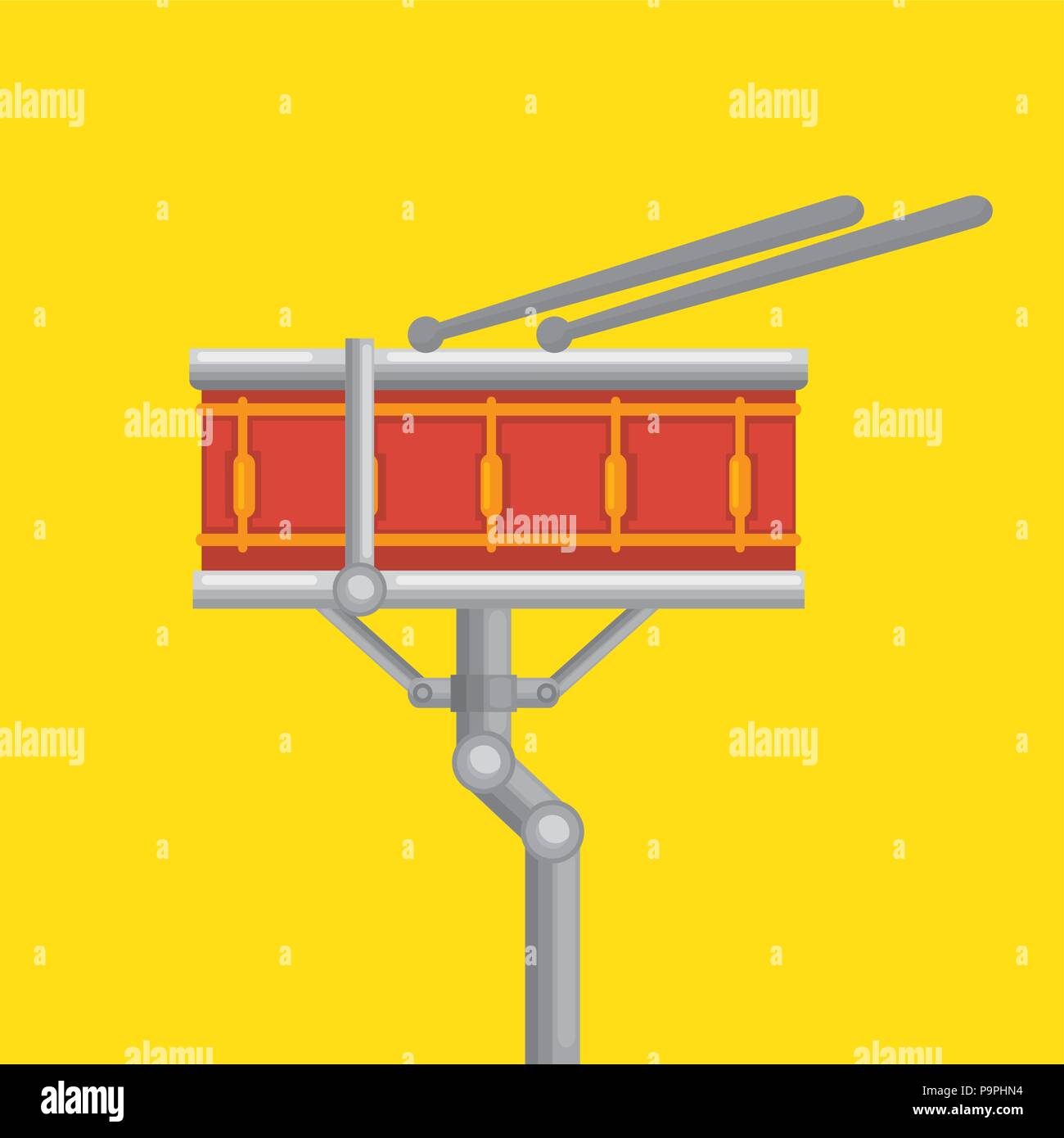 drum musical instrument label vector illustration design Stock Vector ...