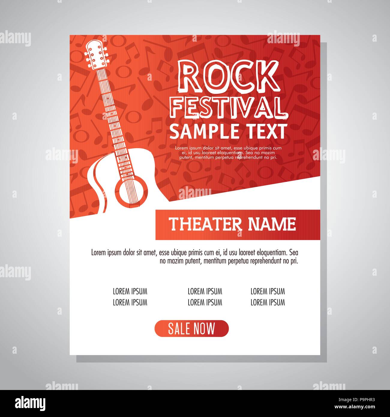 guitar acoustic instrument label vector illustration design Stock ...