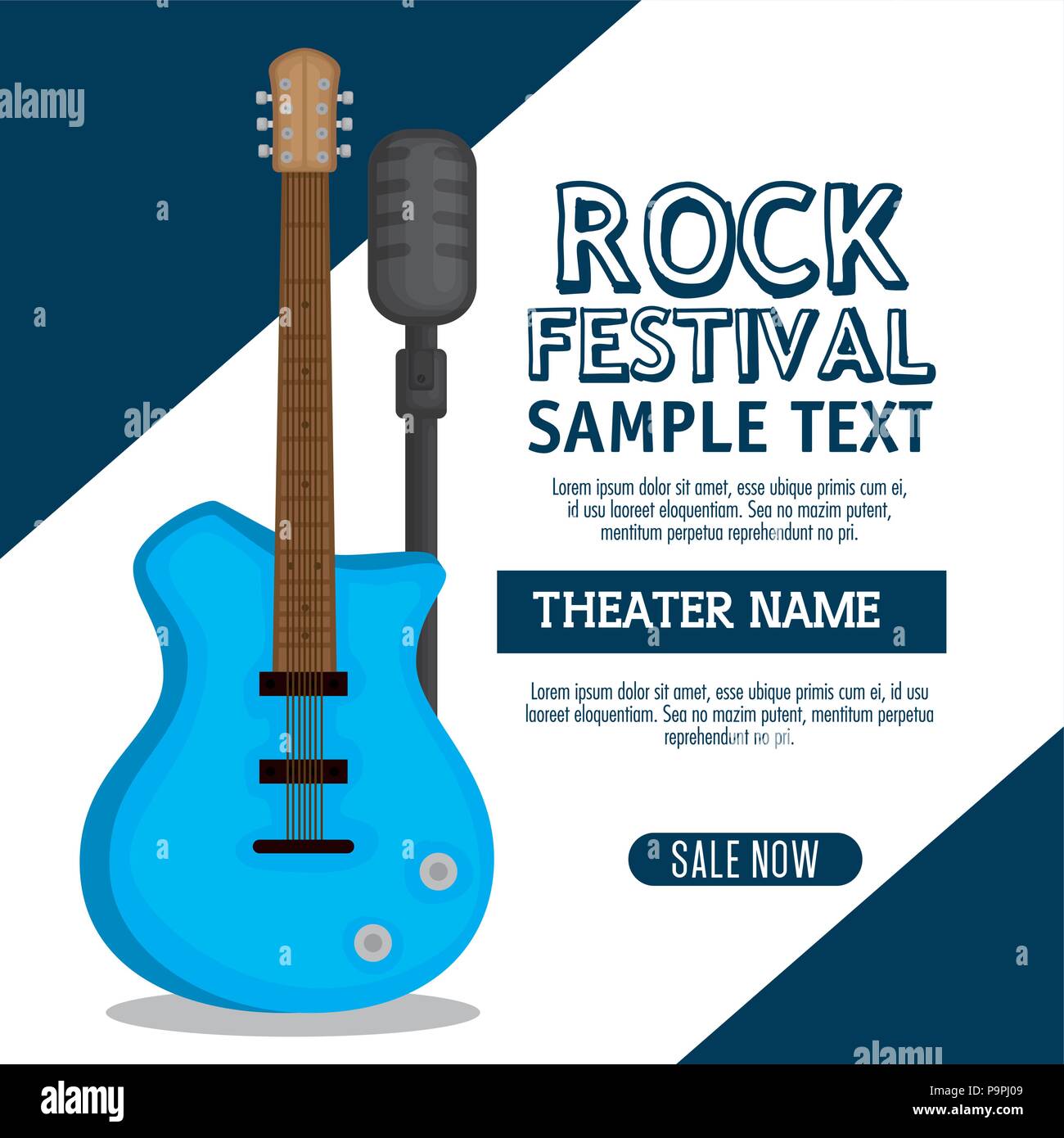 guitar electric instrument label vector illustration design Stock ...