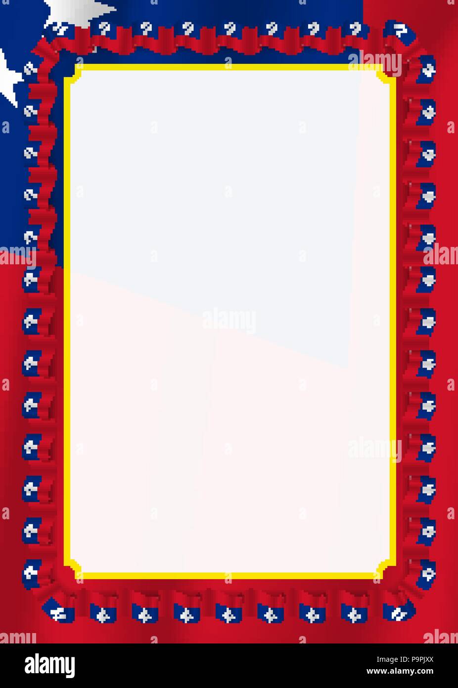 Frame and border of ribbon with Samoa flag, template elements for your ...