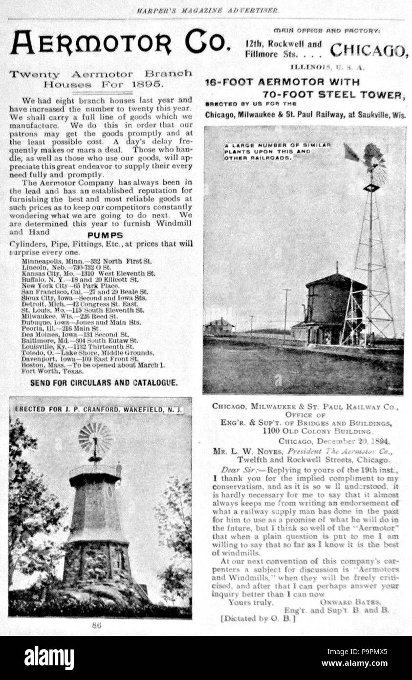 Aermotor windmill company hi-res stock photography and images - Alamy