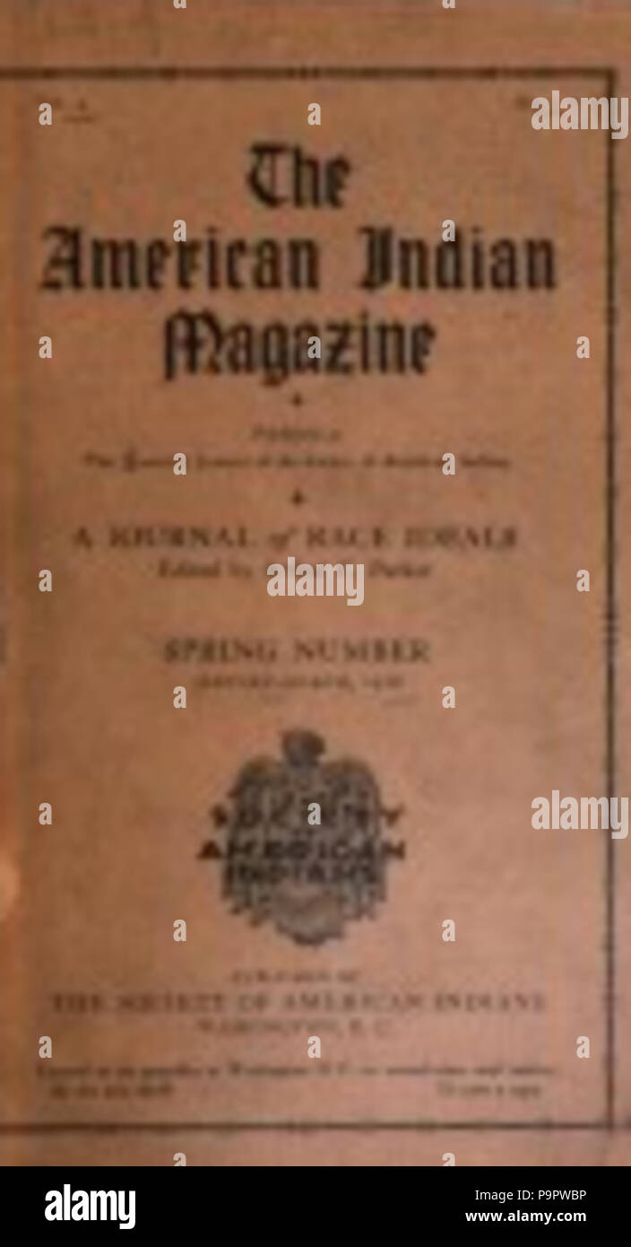 123 American Indian Magazine, 1917-1918 Stock Photo - Alamy