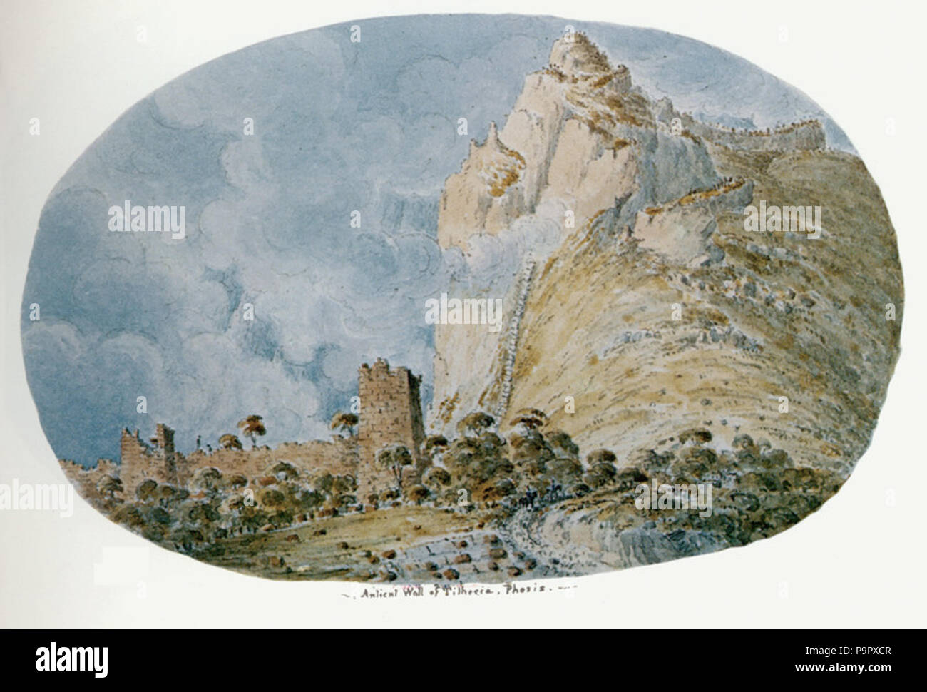 128 Ancient wall of Tithorea, Phocis - Skene James - 1838-1845 Stock ...