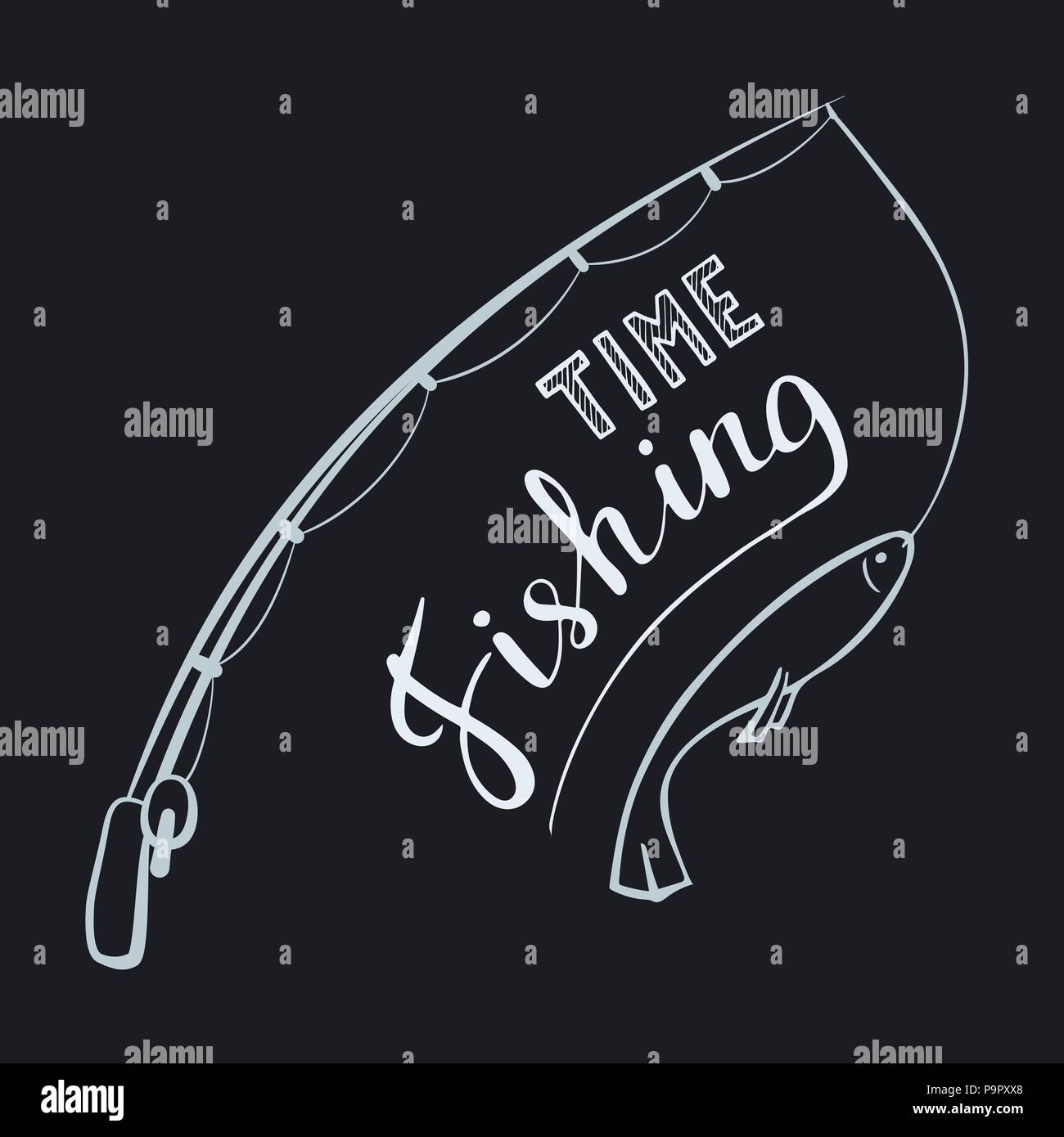 Leisure time angler Stock Vector Images - Alamy