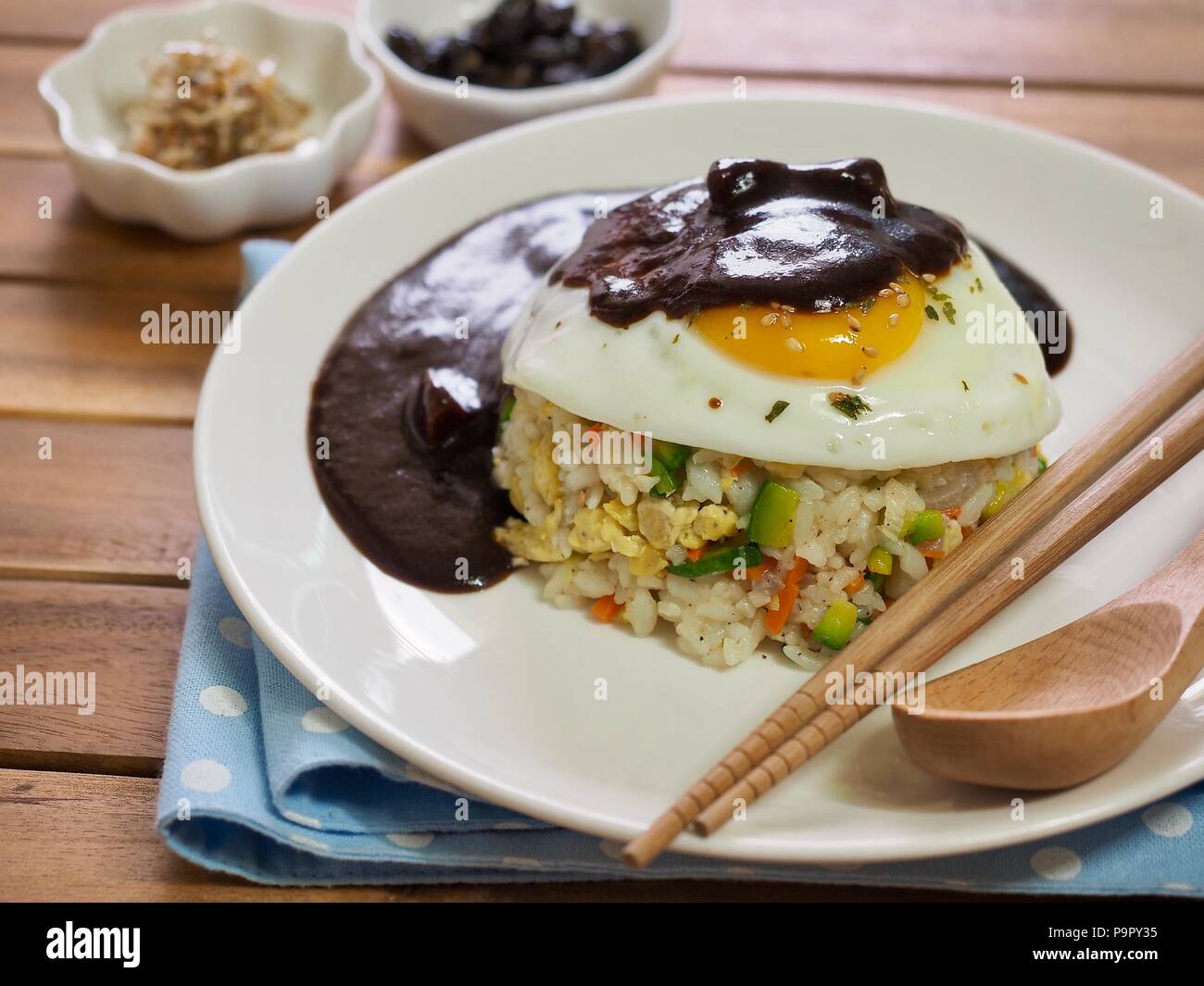 Asian food Vegetable egg fried rice Stock Photo - Alamy