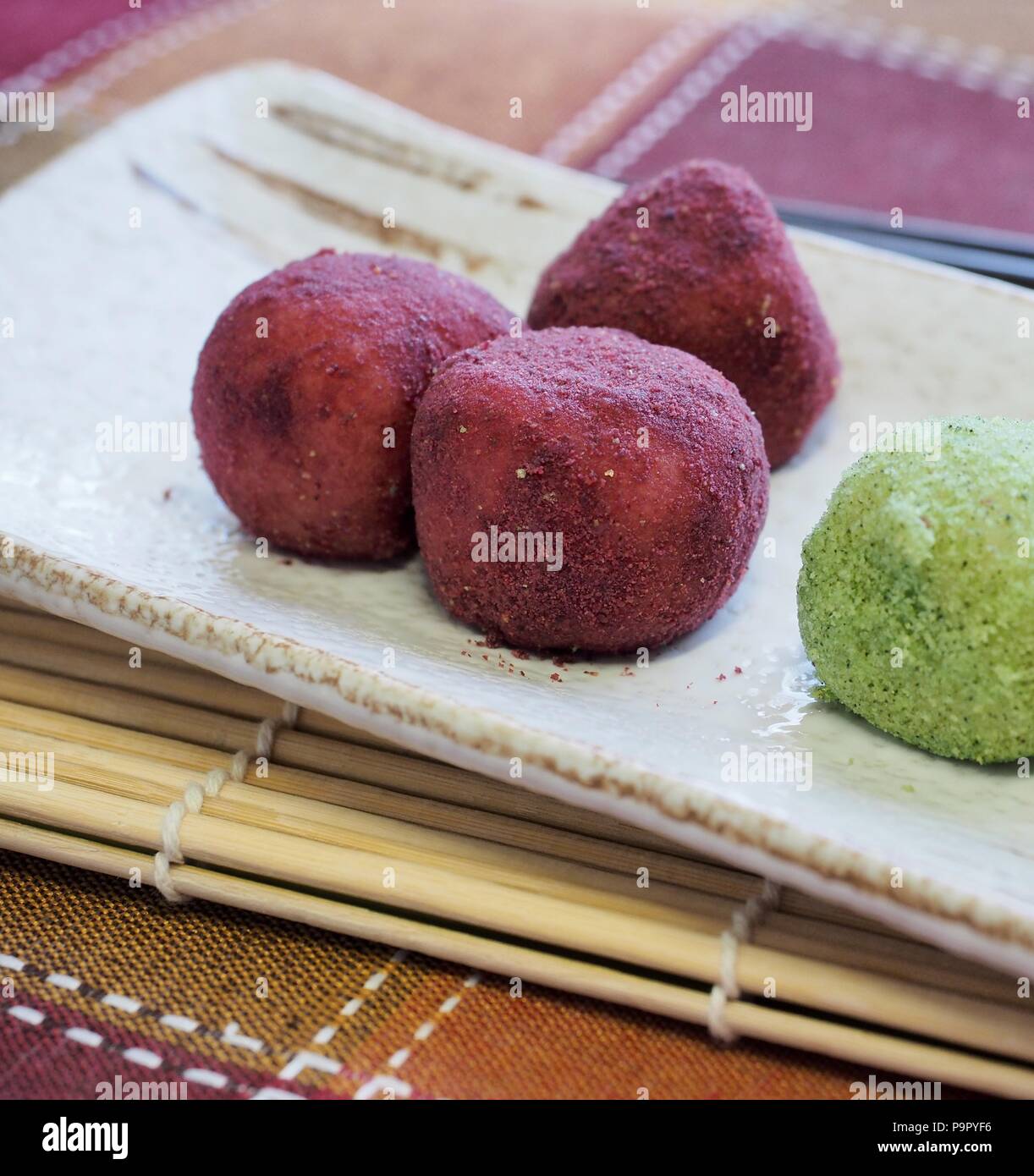Asian food gyeongdan, rice ball cake Stock Photo - Alamy