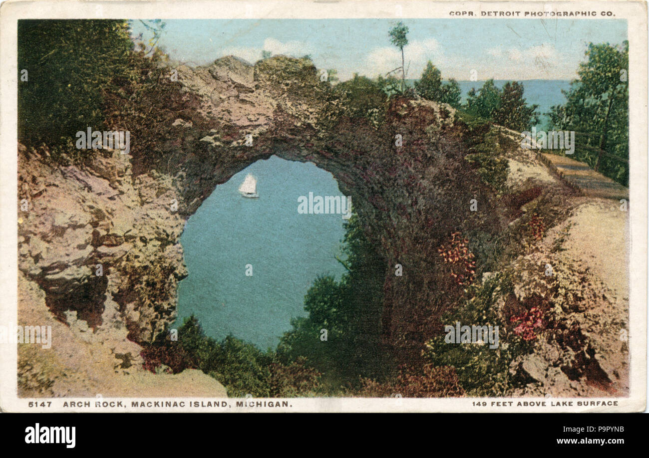 147 Arch Rock, Mackinac Island, Mich (NYPL b12647398-62050) cropped ...