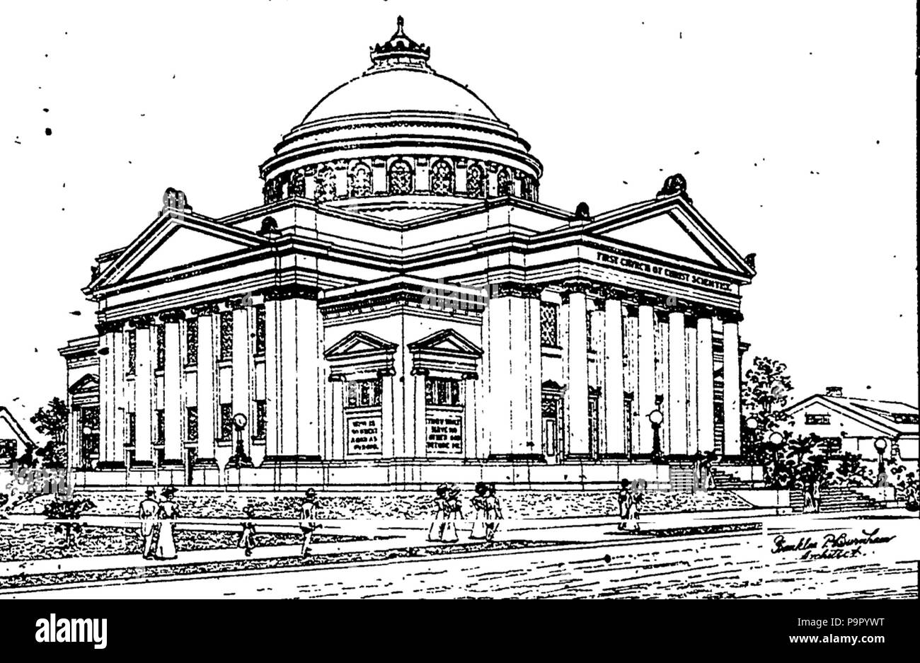 148 Architect Burnham drawing of Pasadena First Christian Science ...
