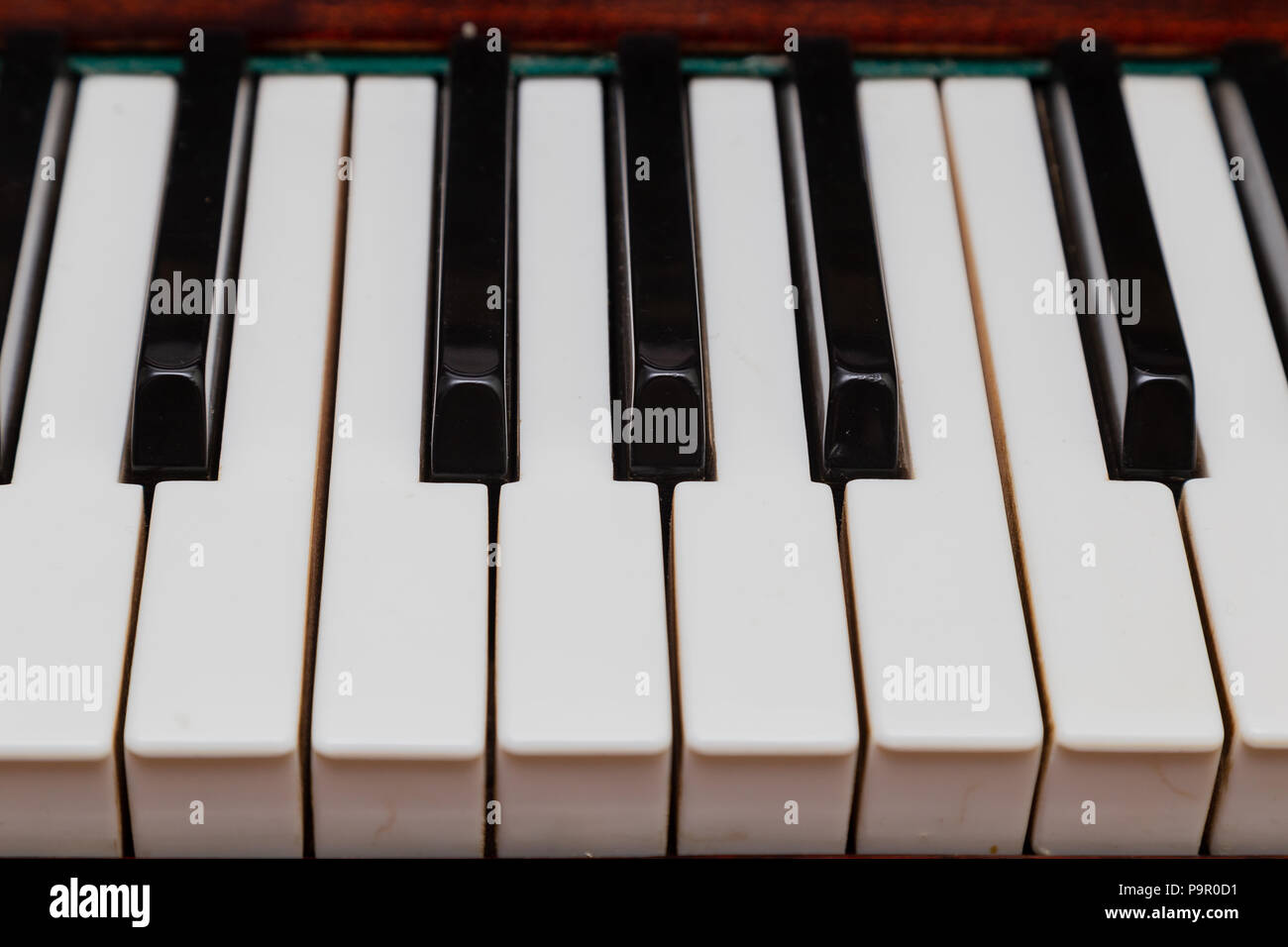 close-up of piano keys. close frontal view Stock Photo - Alamy