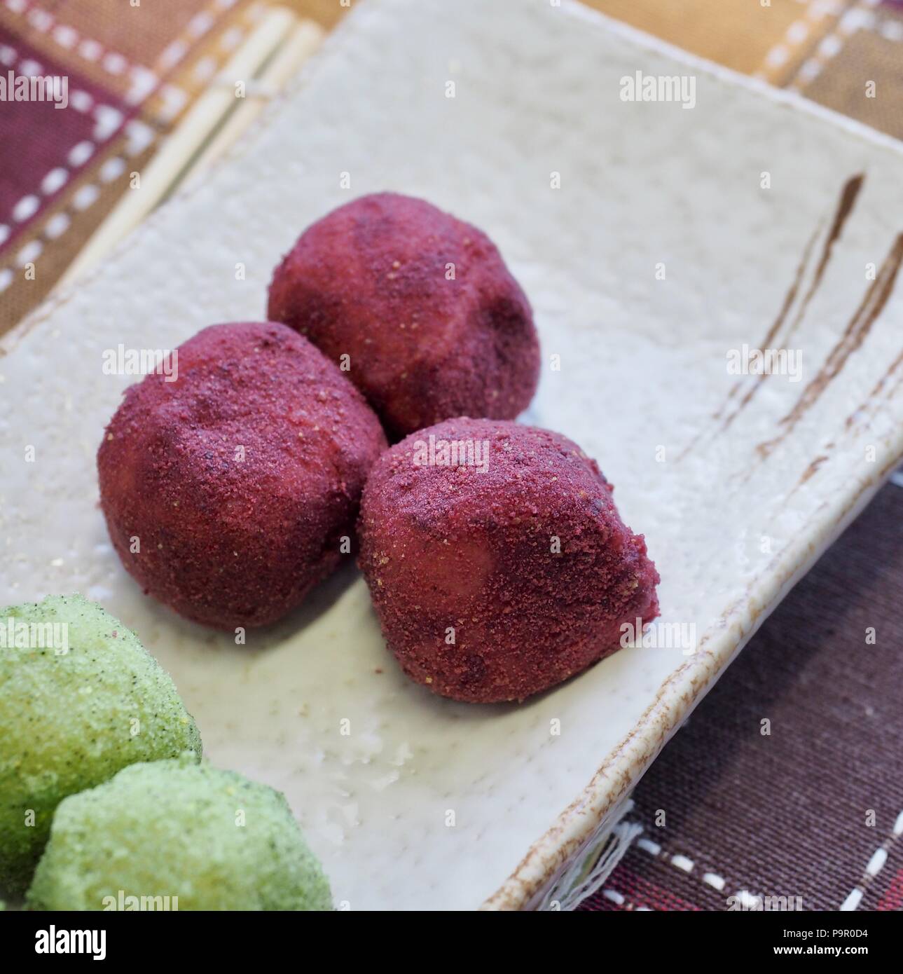 Asian food gyeongdan, rice ball cake Stock Photo - Alamy