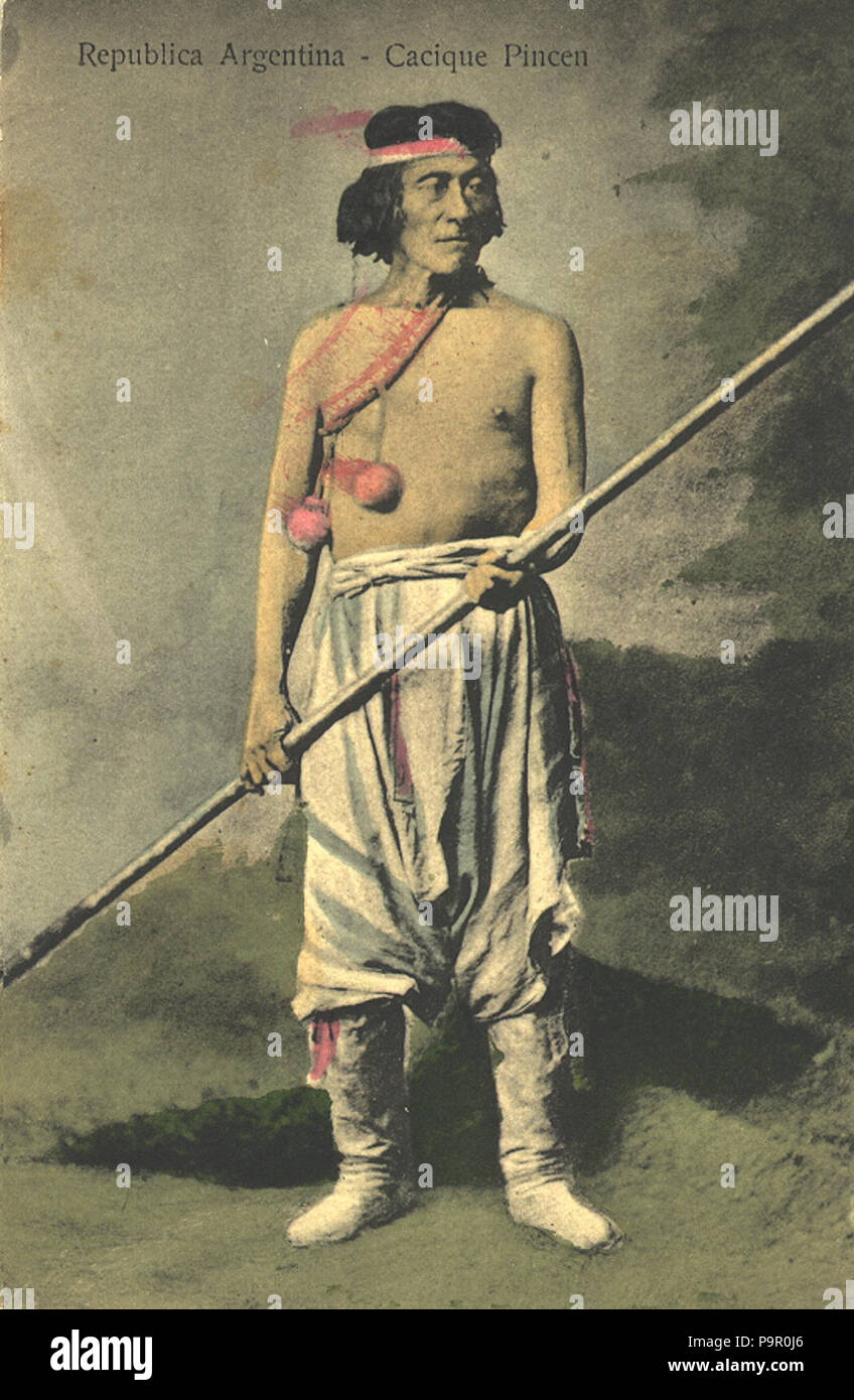 . Español: Caquique Mapuche Pincen. Argentina circa 1902. circa 1902 ...