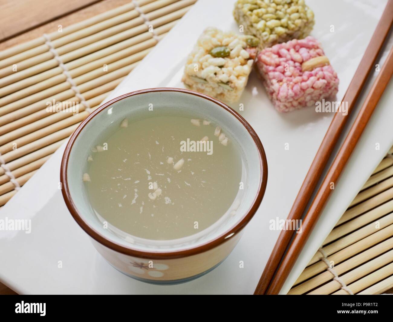 Korean traditional drink, sikhye, sweet rice drink Stock Photo - Alamy