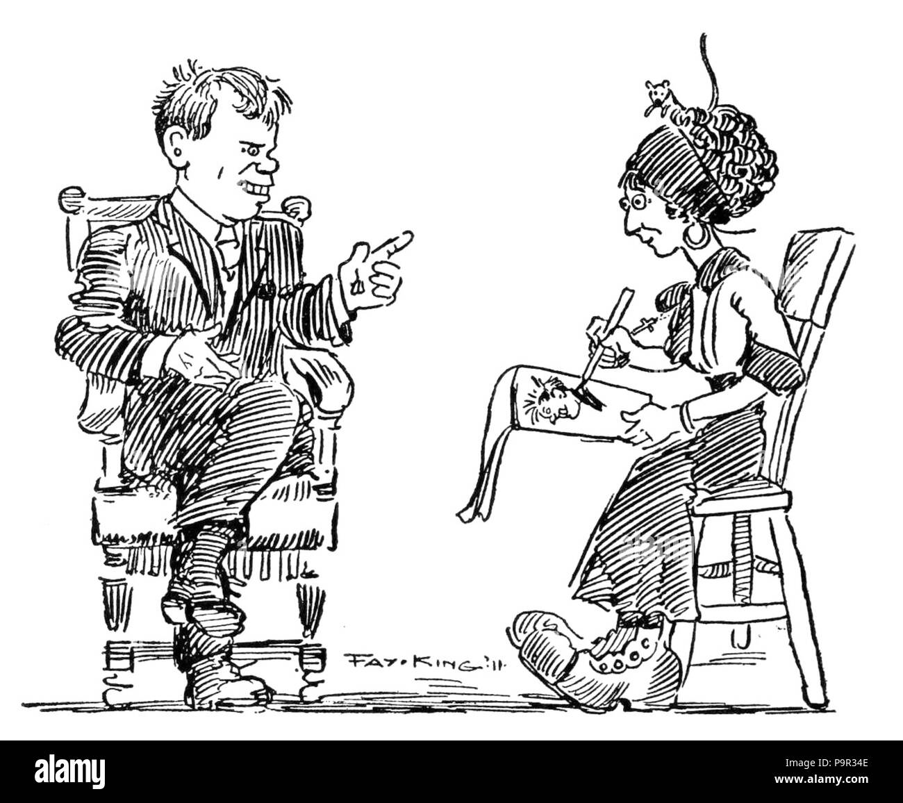 189 Battling Nelson and Fay King cartoon Stock Photo - Alamy