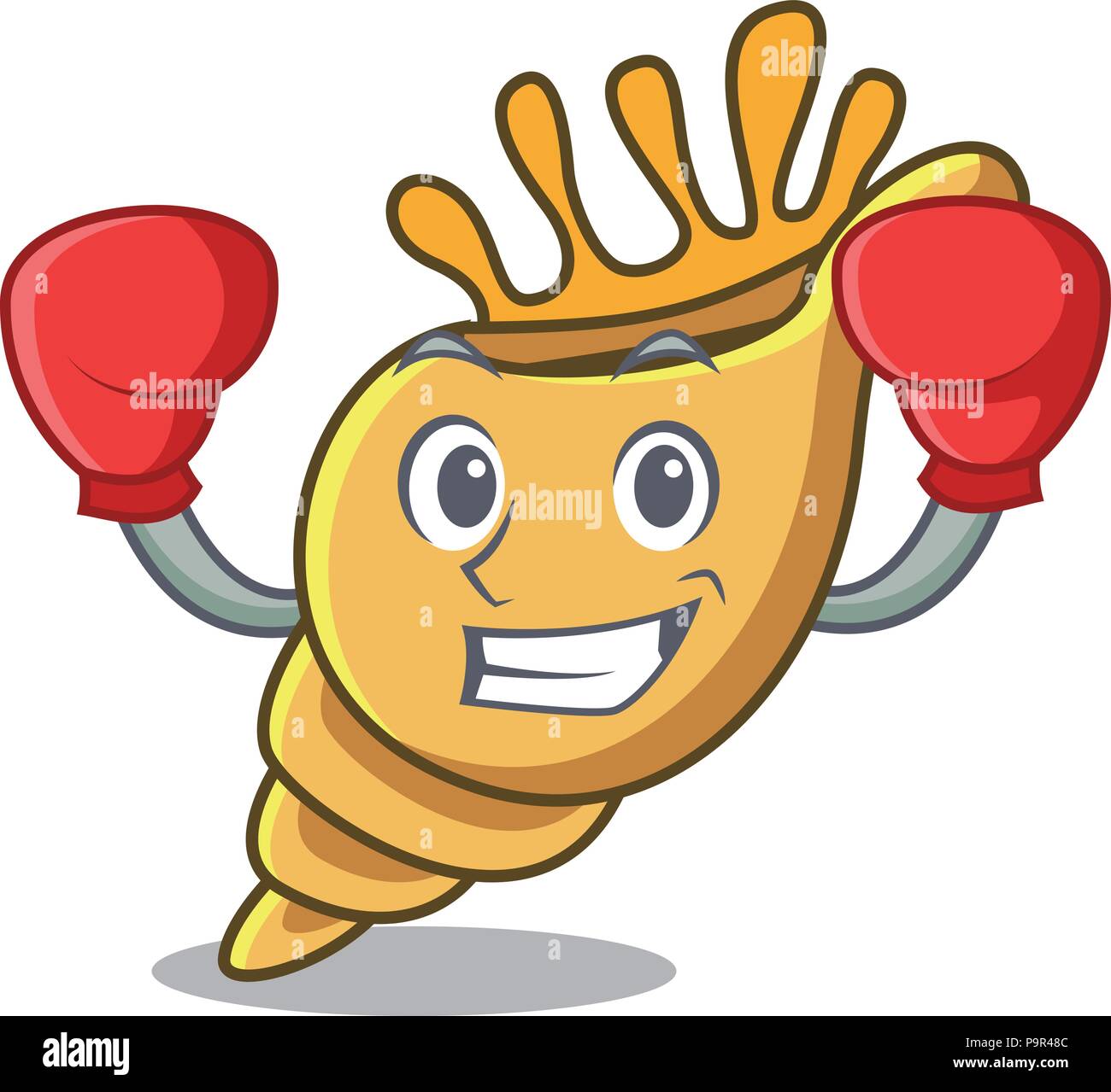 Boxing exotic shell character cartoon Stock Vector Image & Art - Alamy