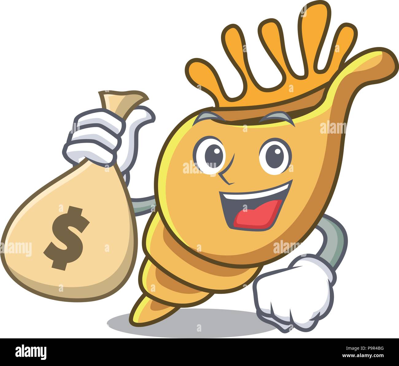 With money bag exotic shell character cartoon Stock Vector Image & Art ...