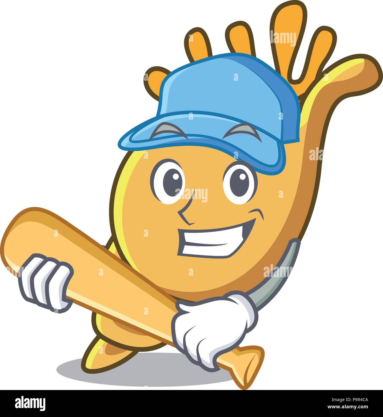 Playing baseball exotic shell character cartoon Stock Vector Image ...