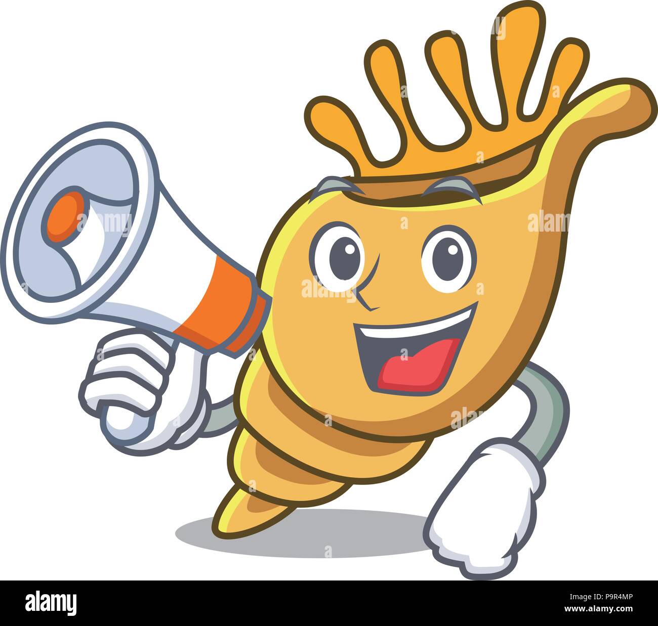 With megaphone exotic shell character cartoon Stock Vector Image & Art ...