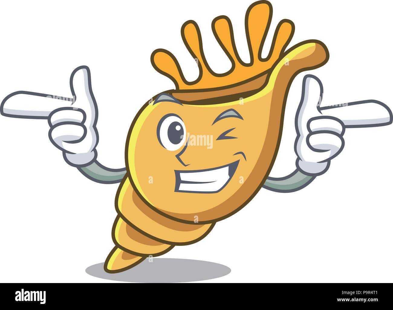Wink exotic shell character cartoon Stock Vector Image & Art - Alamy