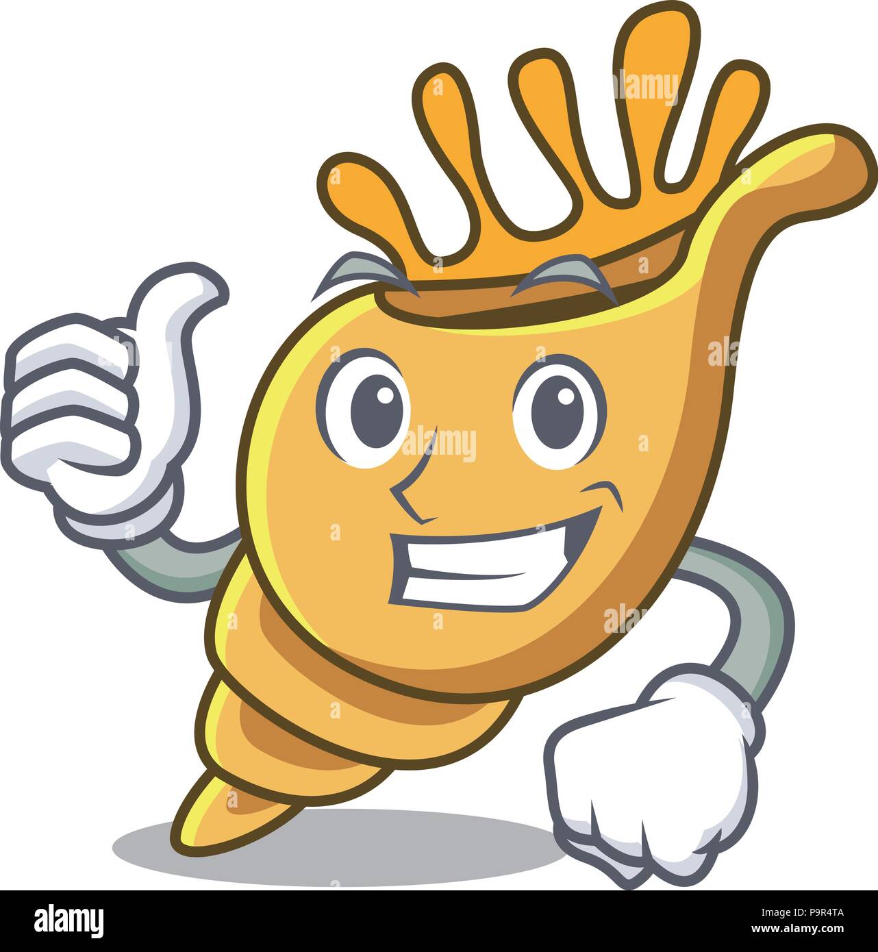 Thumbs up exotic shell character cartoon Stock Vector Image & Art - Alamy