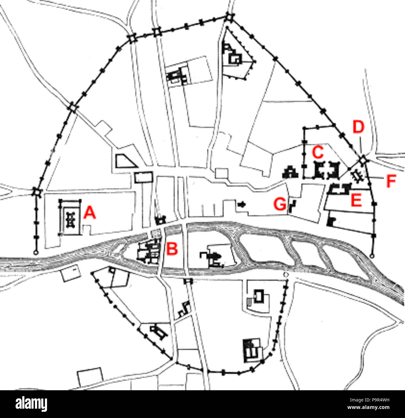 186 Bastille in Medieval Paris Map Stock Photo - Alamy