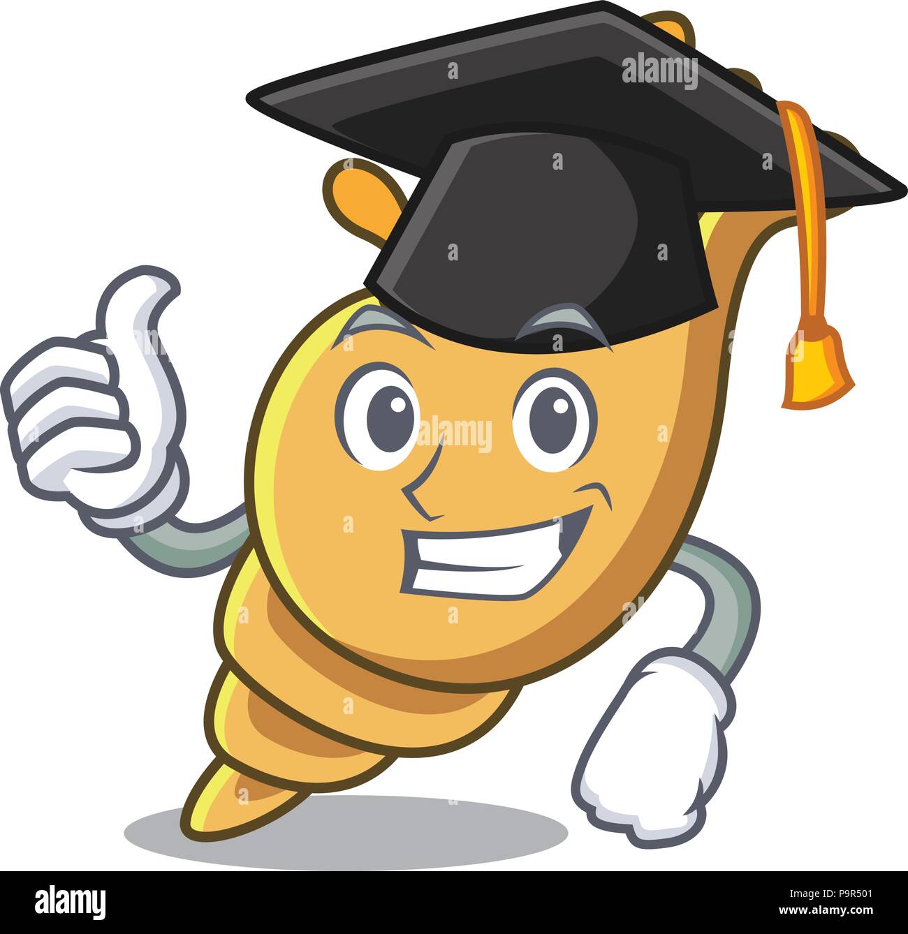 Graduation exotic shell character cartoon Stock Vector Image & Art - Alamy