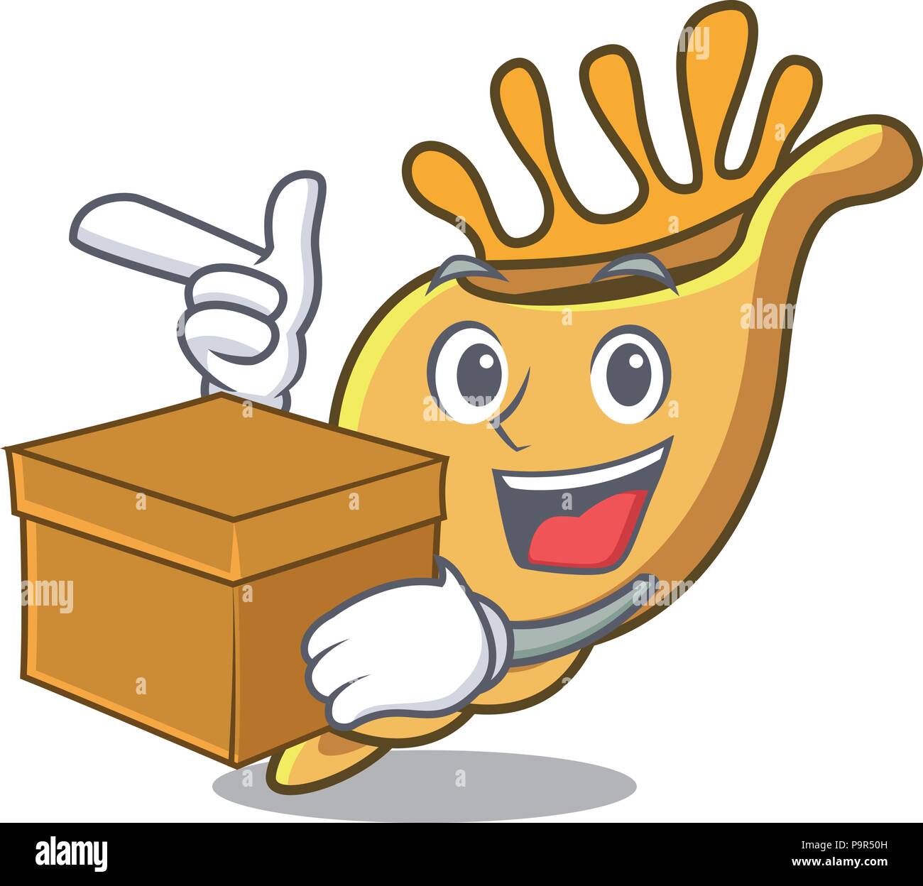 With box exotic shell character cartoon Stock Vector Image & Art - Alamy