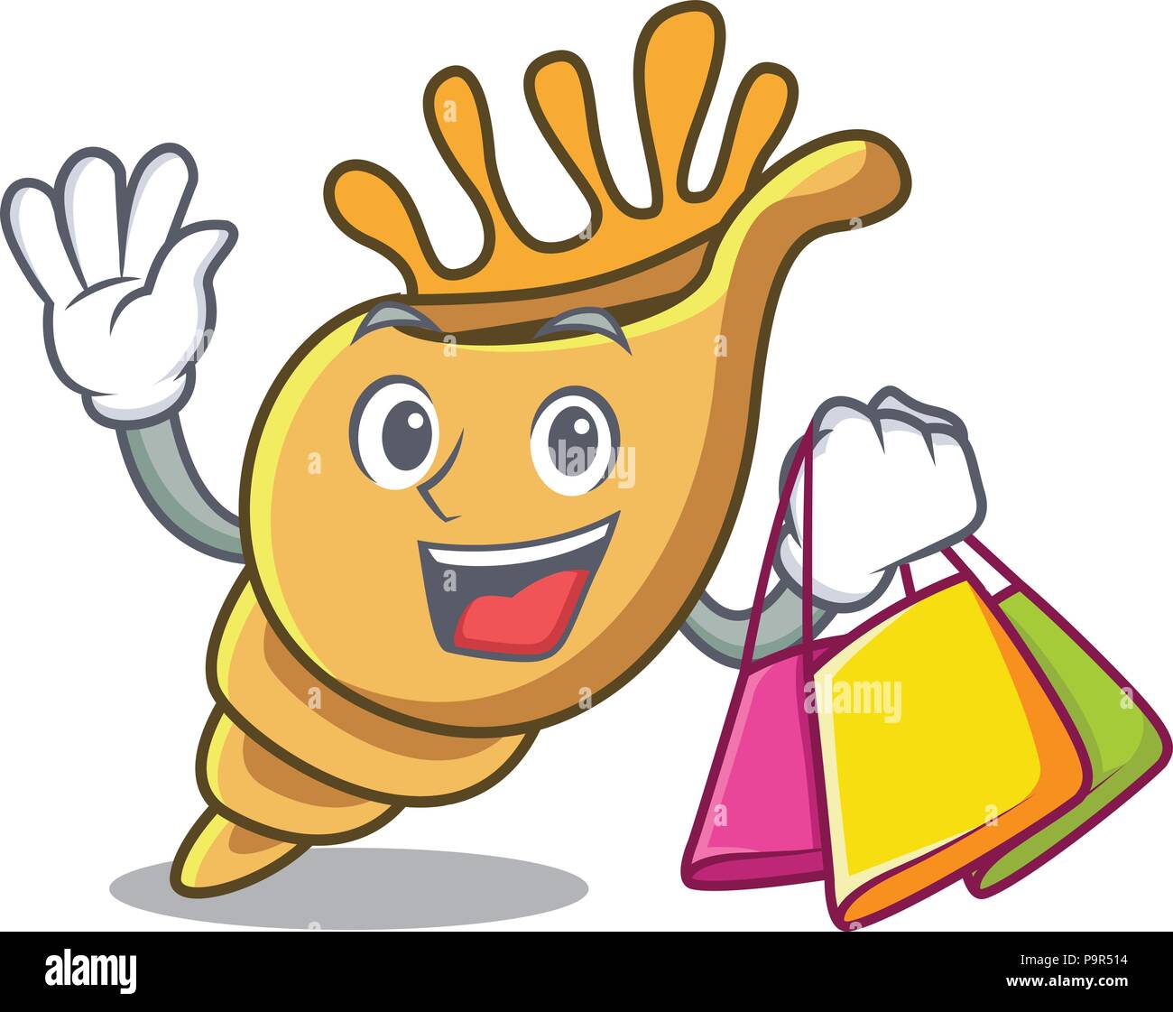 Shopping exotic shell character cartoon Stock Vector Image & Art - Alamy